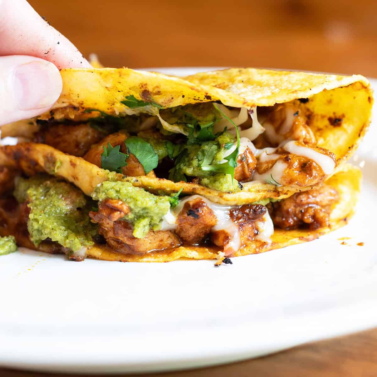 Chicken Tacos with Fresh Salsa Verde - Learned it from My Mom