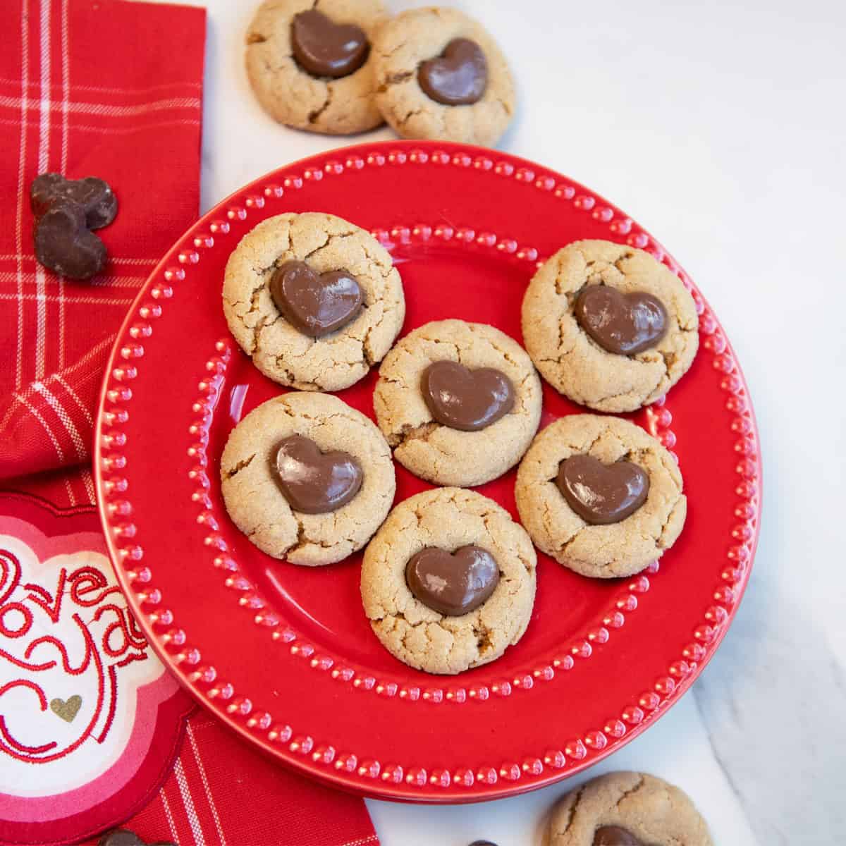 Peanut Butter Reese's Hearts Cookies - Learned it from My Mom